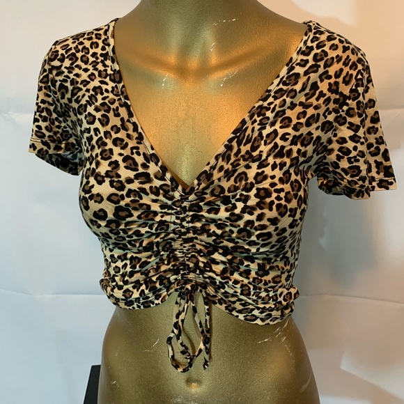 Ambiance | Tops | Leopard Print Crop Top Medium | Poshmark